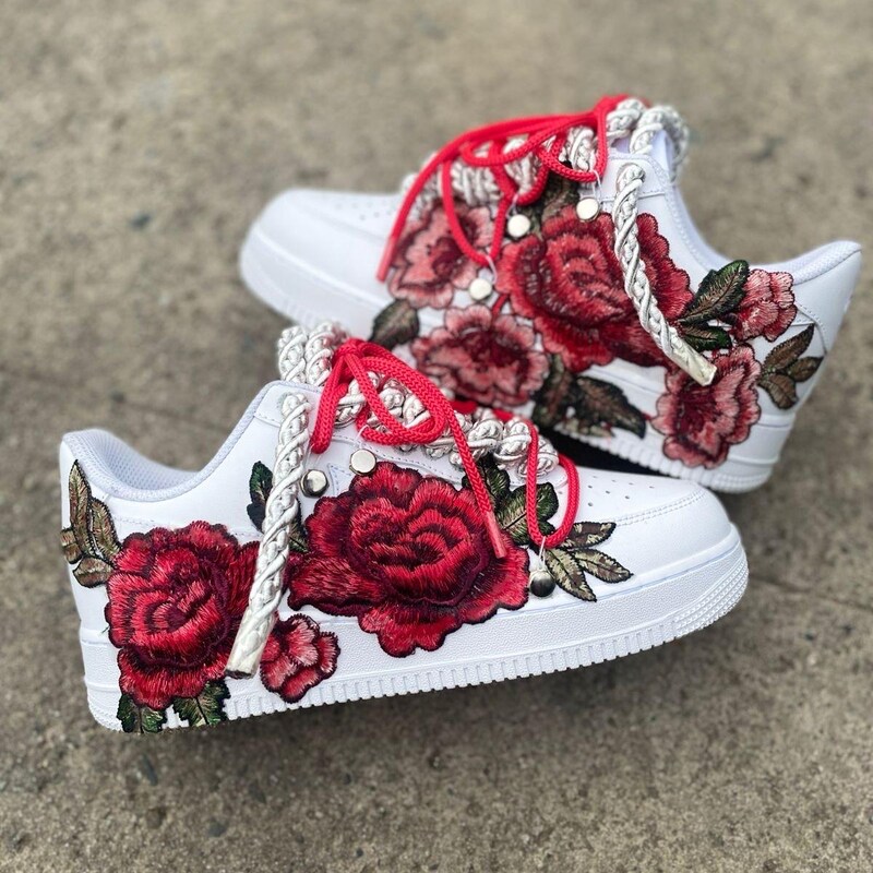 Red Rose Shoes - Etsy