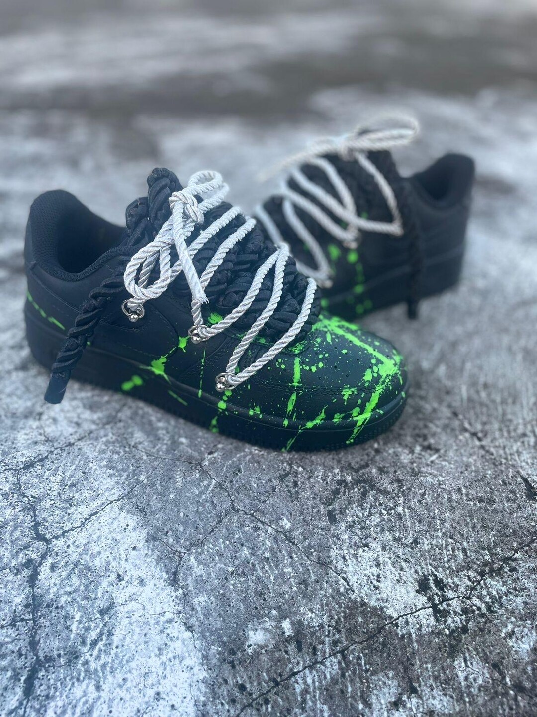 Nike AF1 NEON GREEN SPLASH - Etsy