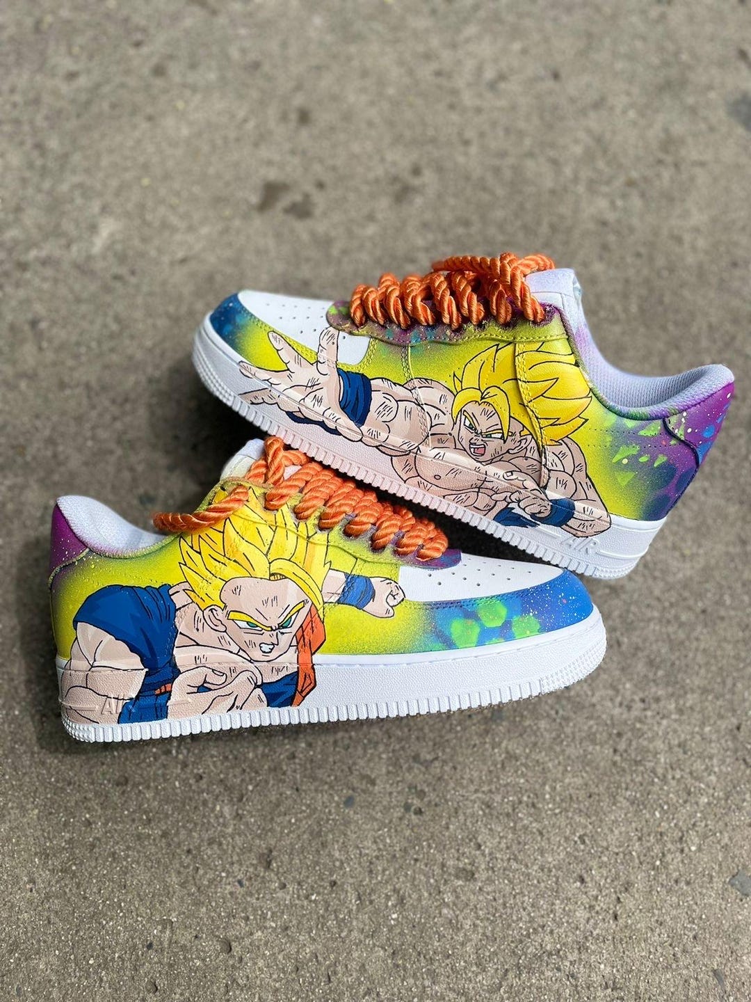 Nike Air Force 1 Dragon Ball Z Goku Vs Gohan - Etsy