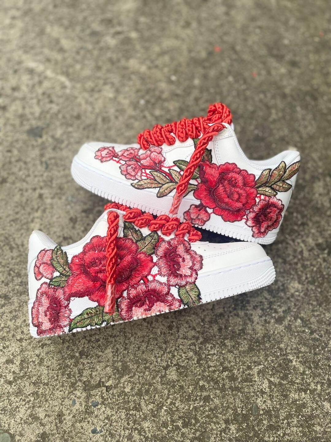 Nike Af1 Red Flower - Etsy