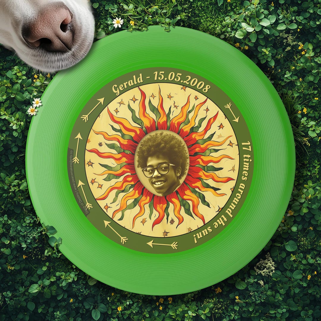 Custom Birthday and Photo Frisbee Personalized Red Blue Green Black ...