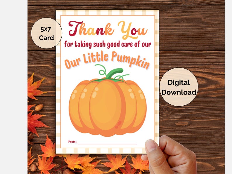 Printable Fall Halloween Thanksgiving Teacher Gift Card Holder Digital ...