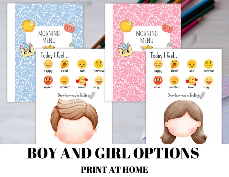First Grade Homeschool Morning Menu, Homeschool Morning Binder, Morning ...