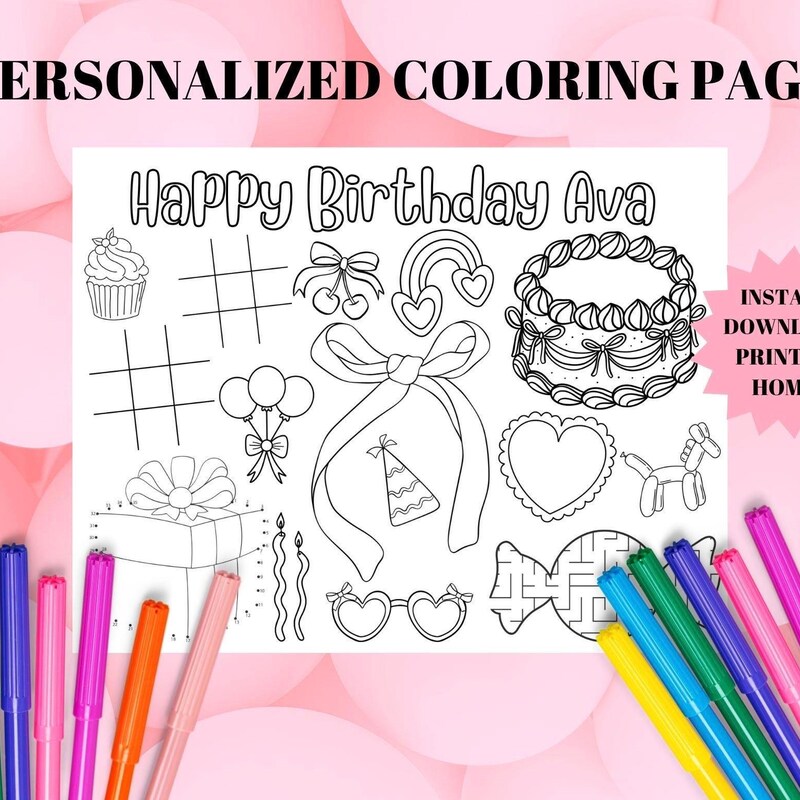 Coquette Coloring - Etsy
