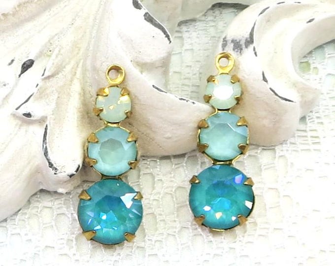 Swarovski Layered Crystals, Austrian Crystal Drops, Triple Layer ...