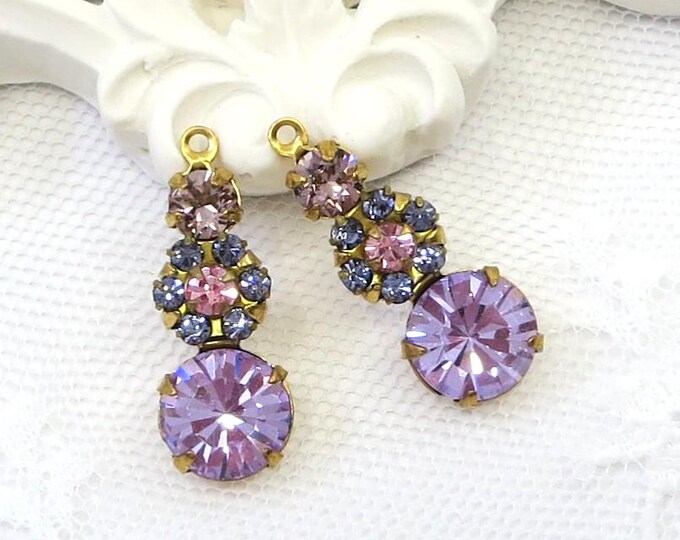 Swarovski Layered Crystals, Austrian Crystal Drops, Triple Layer ...