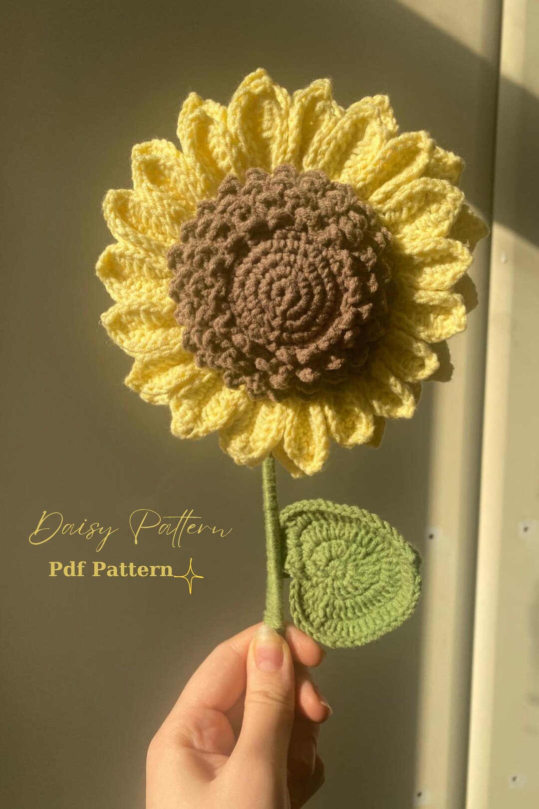 Sunflower Crochet Pattern, Crochet Flower Bouquet Pattern, Crochet ...