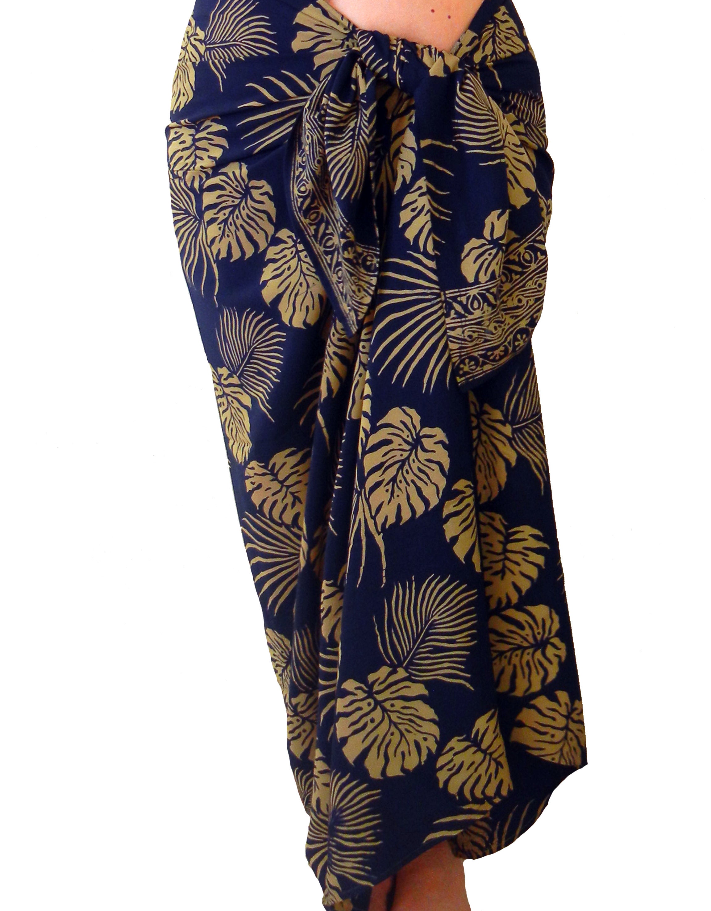 Hawaiian Beach Sarong Wrap Batik Jungle Leaf Pareo - Etsy