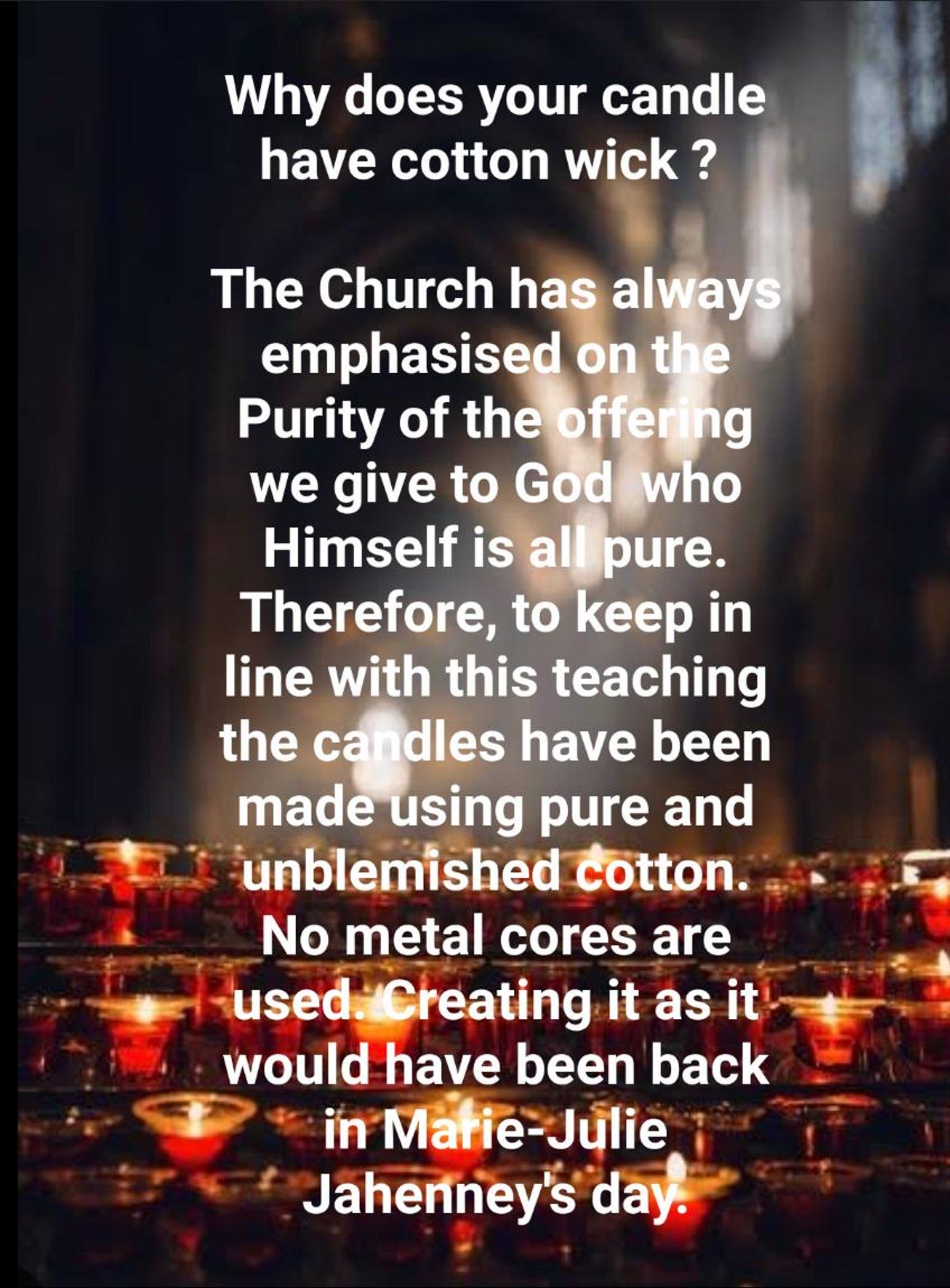 3 DAYS OF DARKNESS Pure Organic Beeswax Candle Blessed Virgin Mary ...