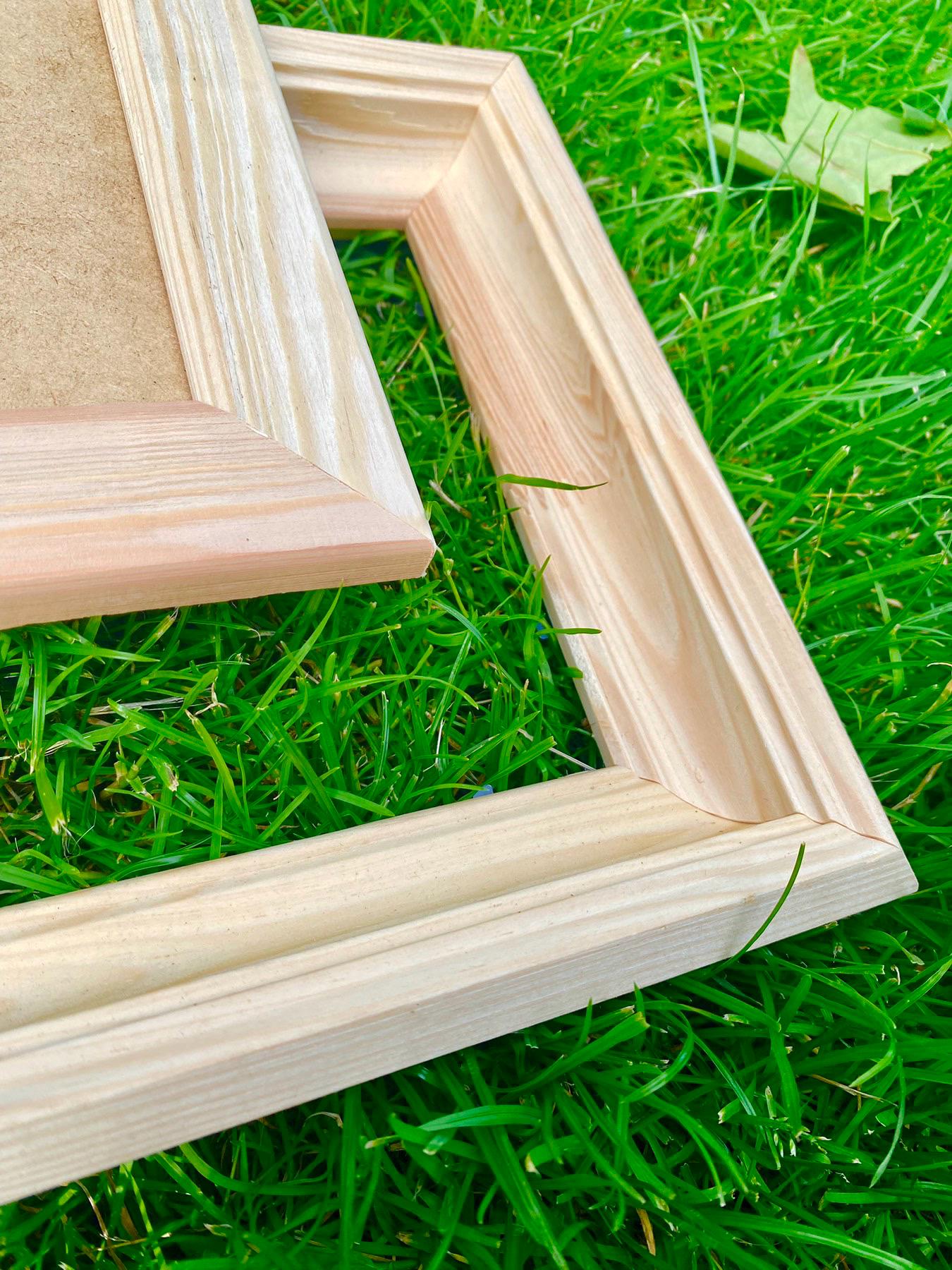 Unfinished Unpainted Wooden Frames Custom Size Photo Frame Rustic ...