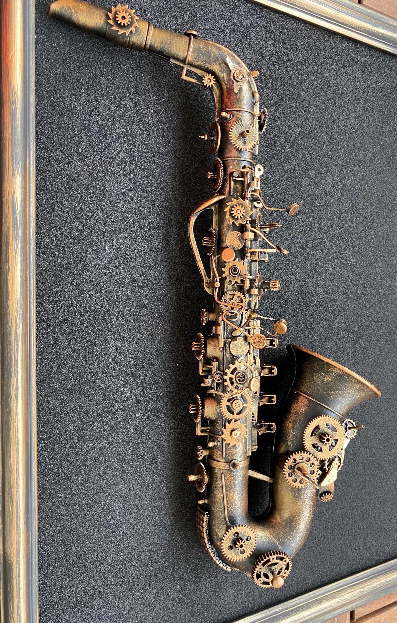 Steampunk Decor Saxophone Industrial Wall Art Music Instrument Loft ...