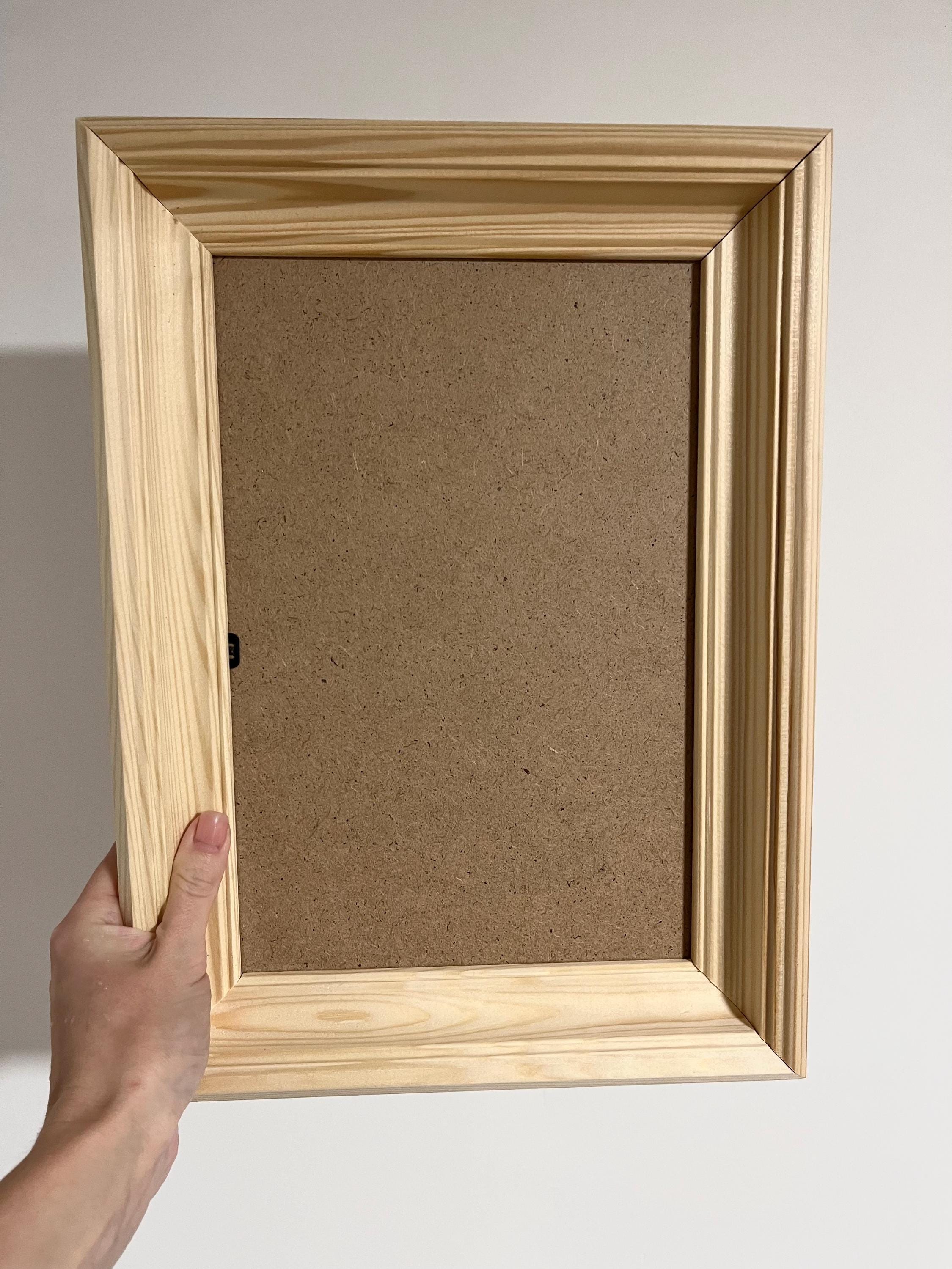 Unfinished Unpainted Wooden Frames Custom Size Photo Frame Rustic ...