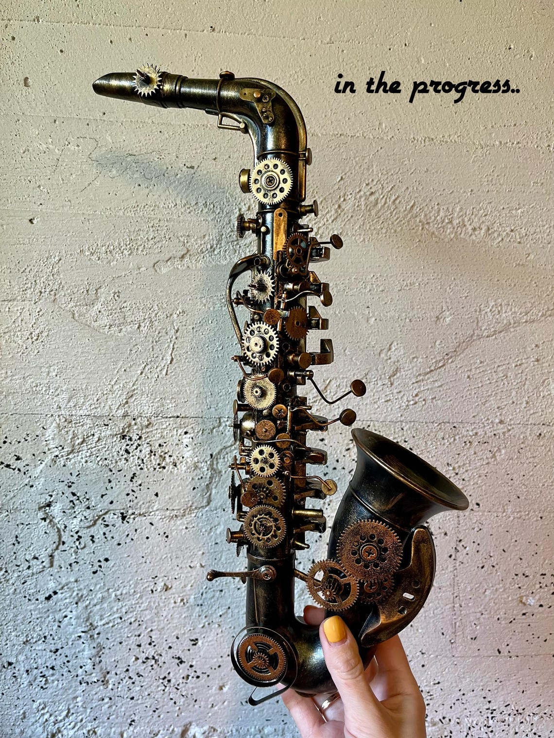 Steampunk Decor Saxophone Industrial Wall Art Music Instrument Loft ...