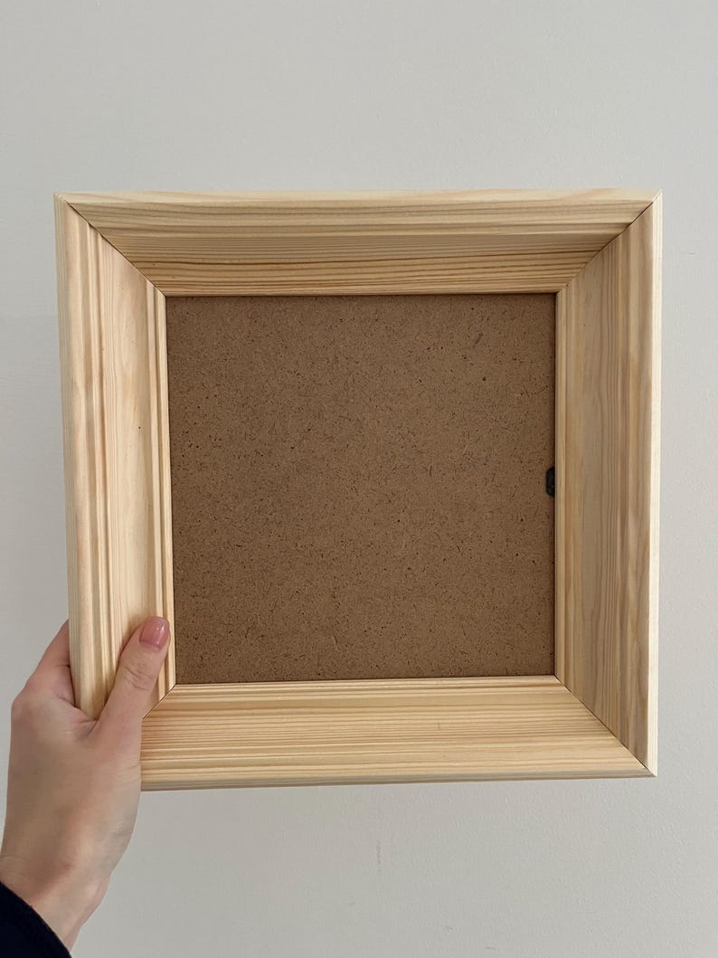 Unfinished Unpainted Wooden Frames Custom Size Photo Frame Rustic ...