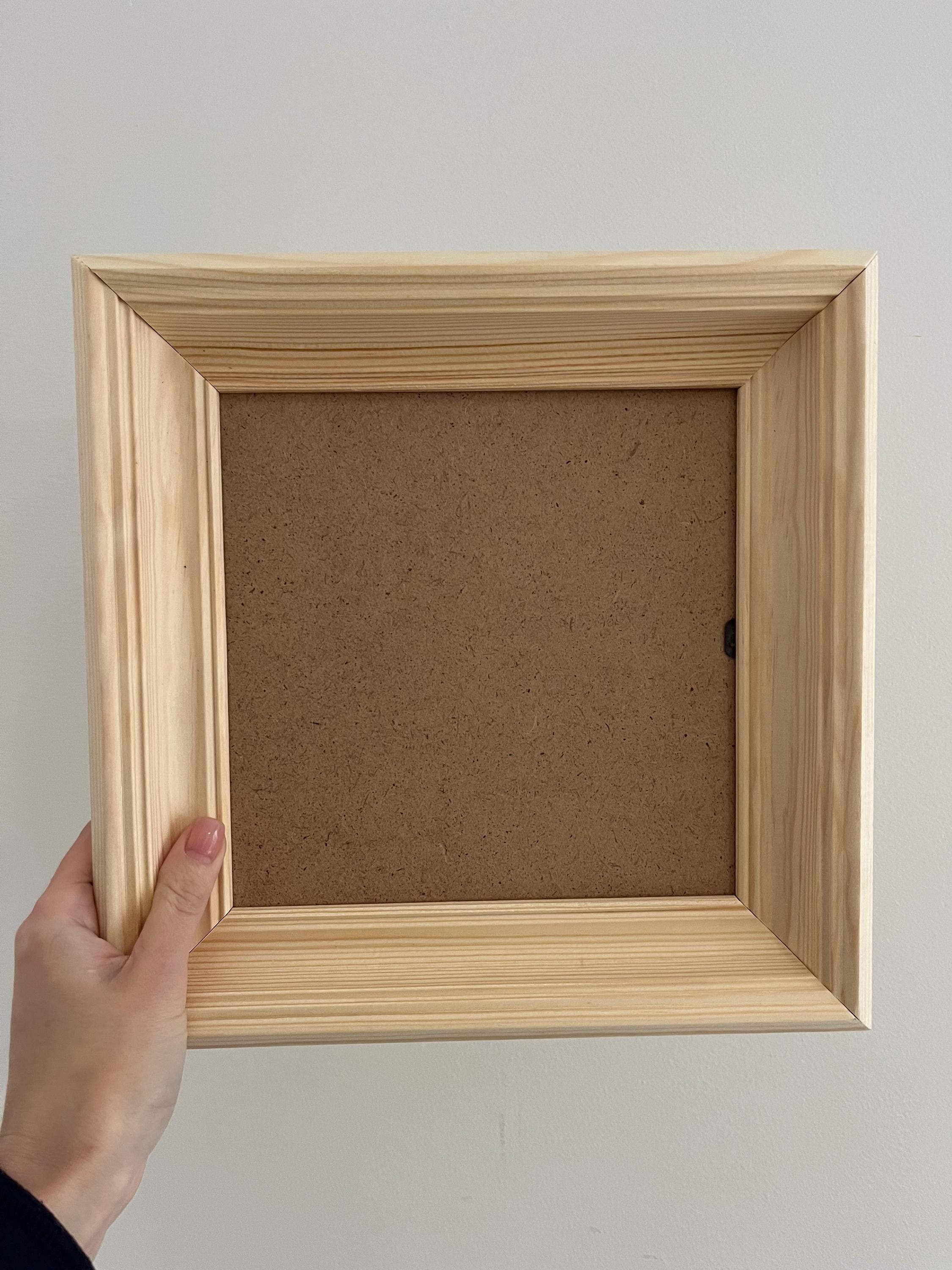 Unfinished Unpainted Wooden Frames Custom Size Photo Frame Rustic ...