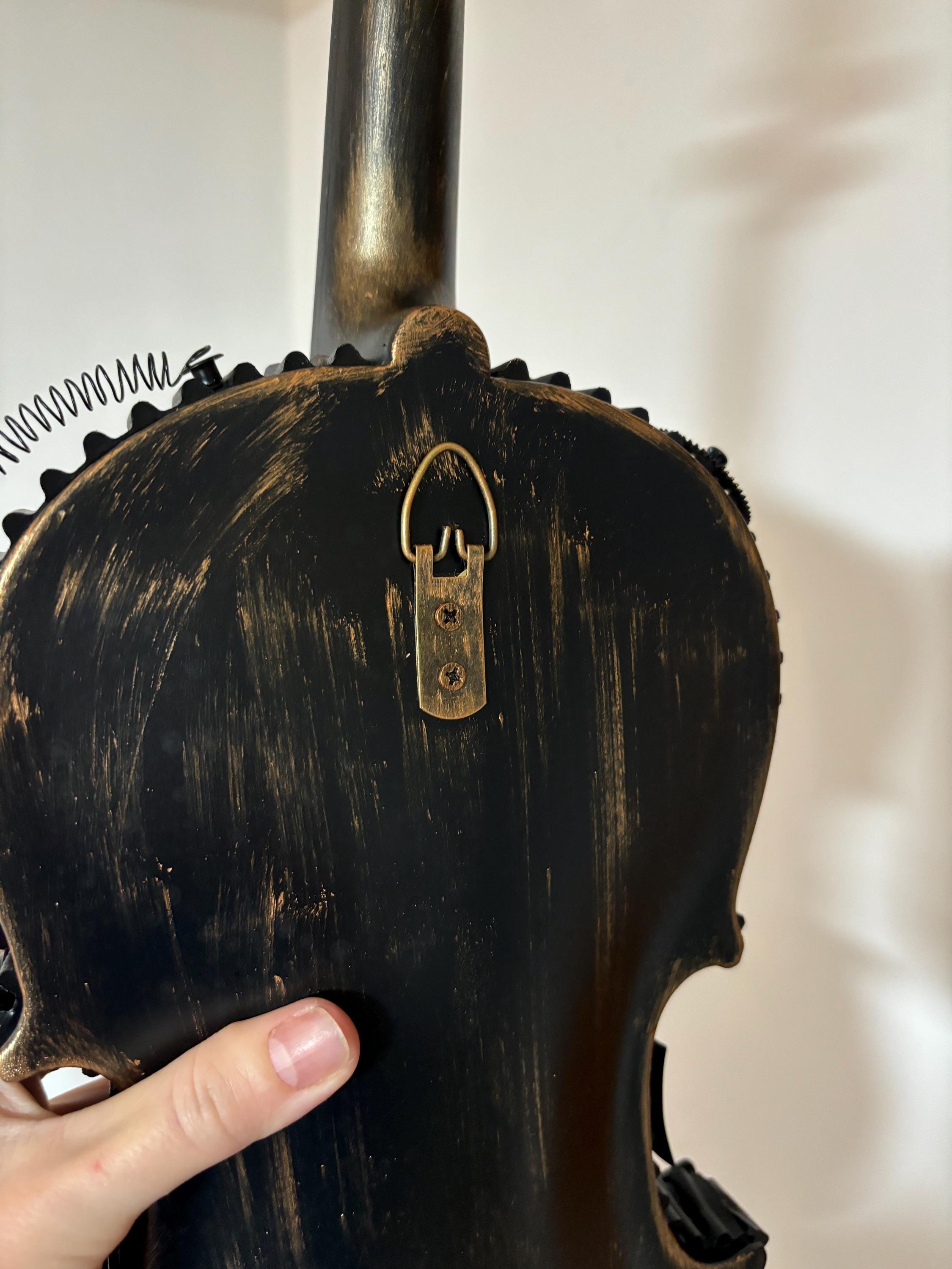 Steampunk Violin With Gears and Metal Elements Musical Instrument With ...