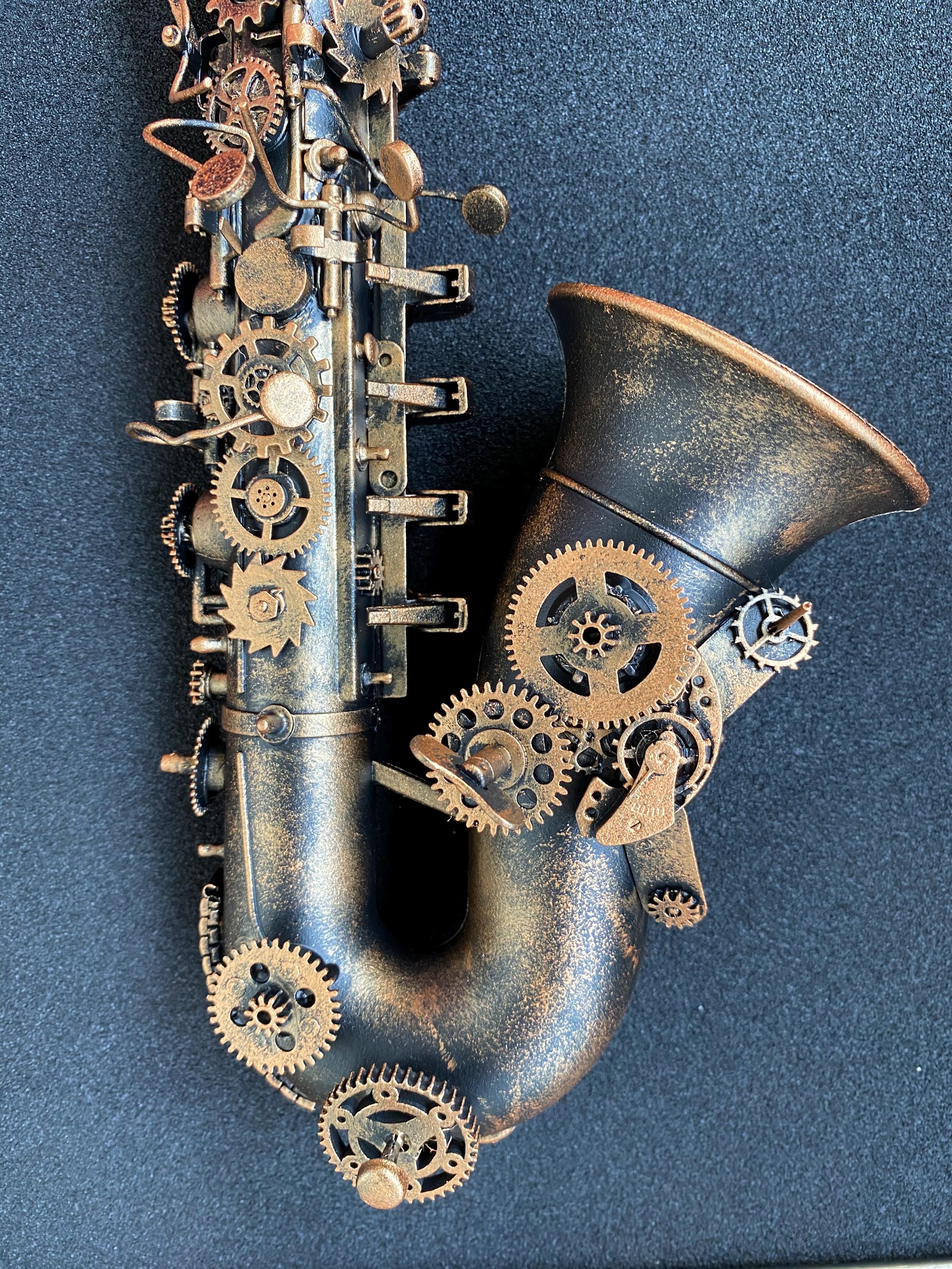 Steampunk Decor Saxophone Industrial Wall Art Music Instrument Loft ...
