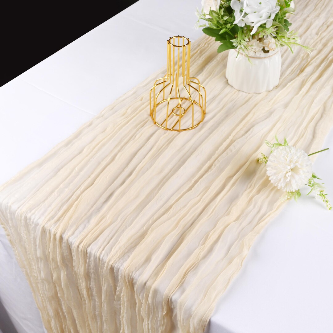 2 Pack Ivory Cheesecloth Table Runner 10FT Gauze Boho Decor - Etsy