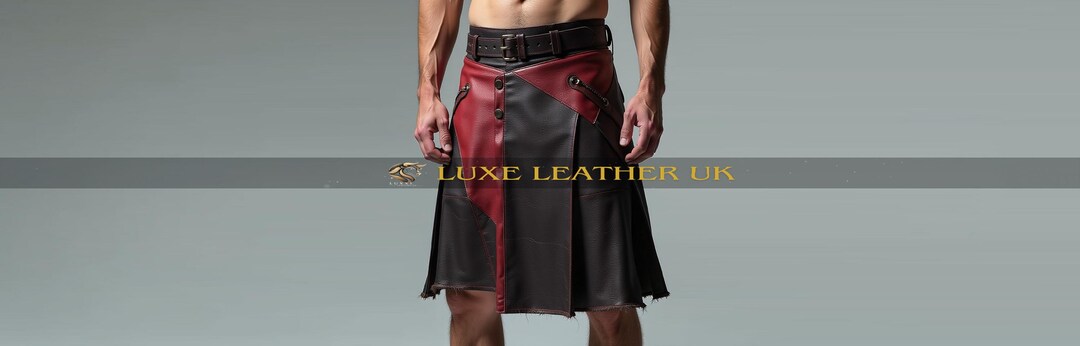 Leather Men's Gladiator Kilt, Genuine Cow Leather Steampunk Wear Kilt ...