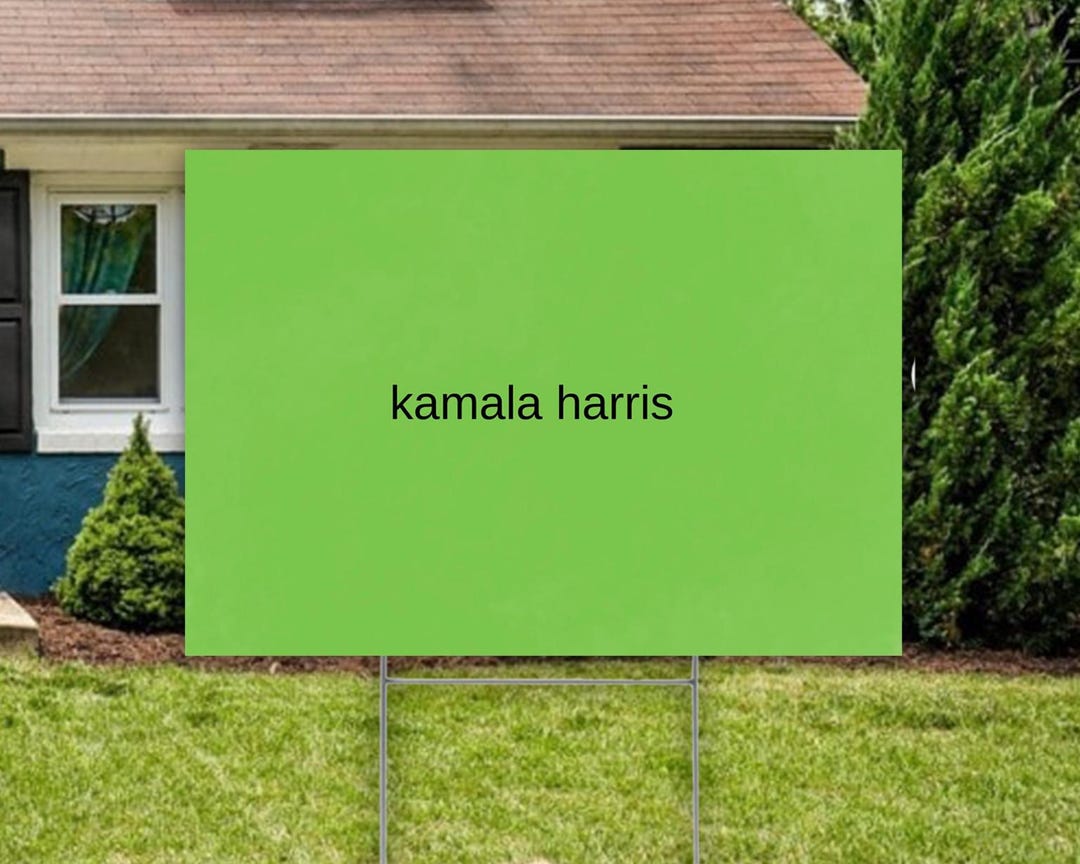 Kamala Harris Yard Sign, Brat Summer Yard Sign, Kamala Harris Brat ...