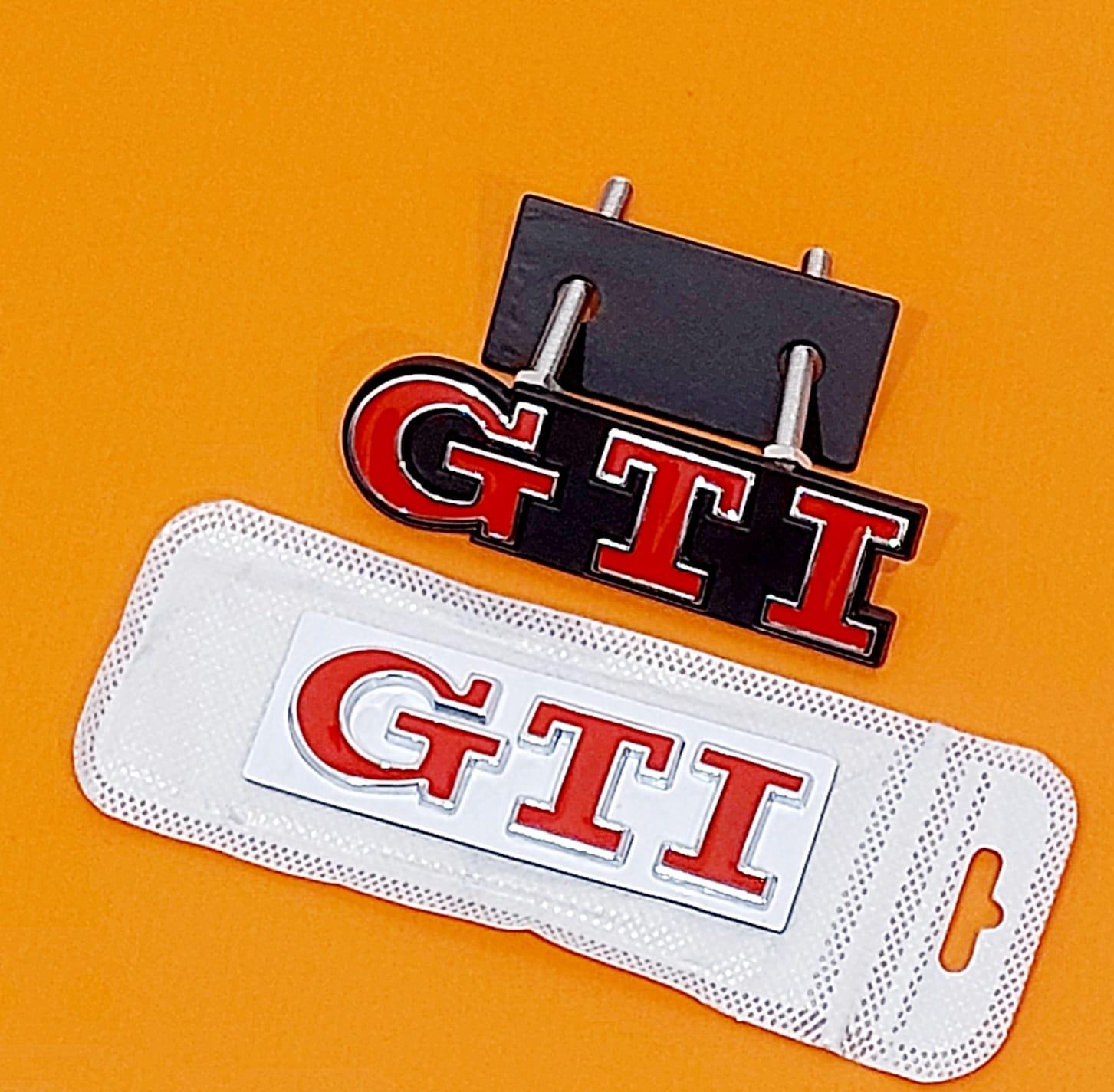 RED GTI Front Grill Badge & Rear Trunk Logo Emblem Sticker Mk5, Mk6 ...