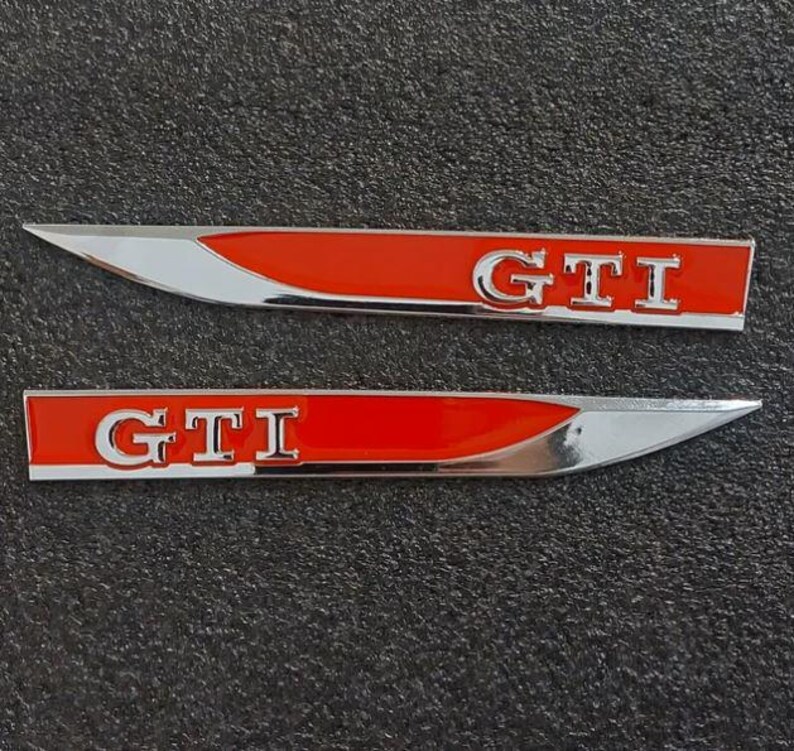Gti Emblem Badge Red Side Wing Logo Sticker Golf Mk7 Mk6 Mk8 Mk5 Car ...