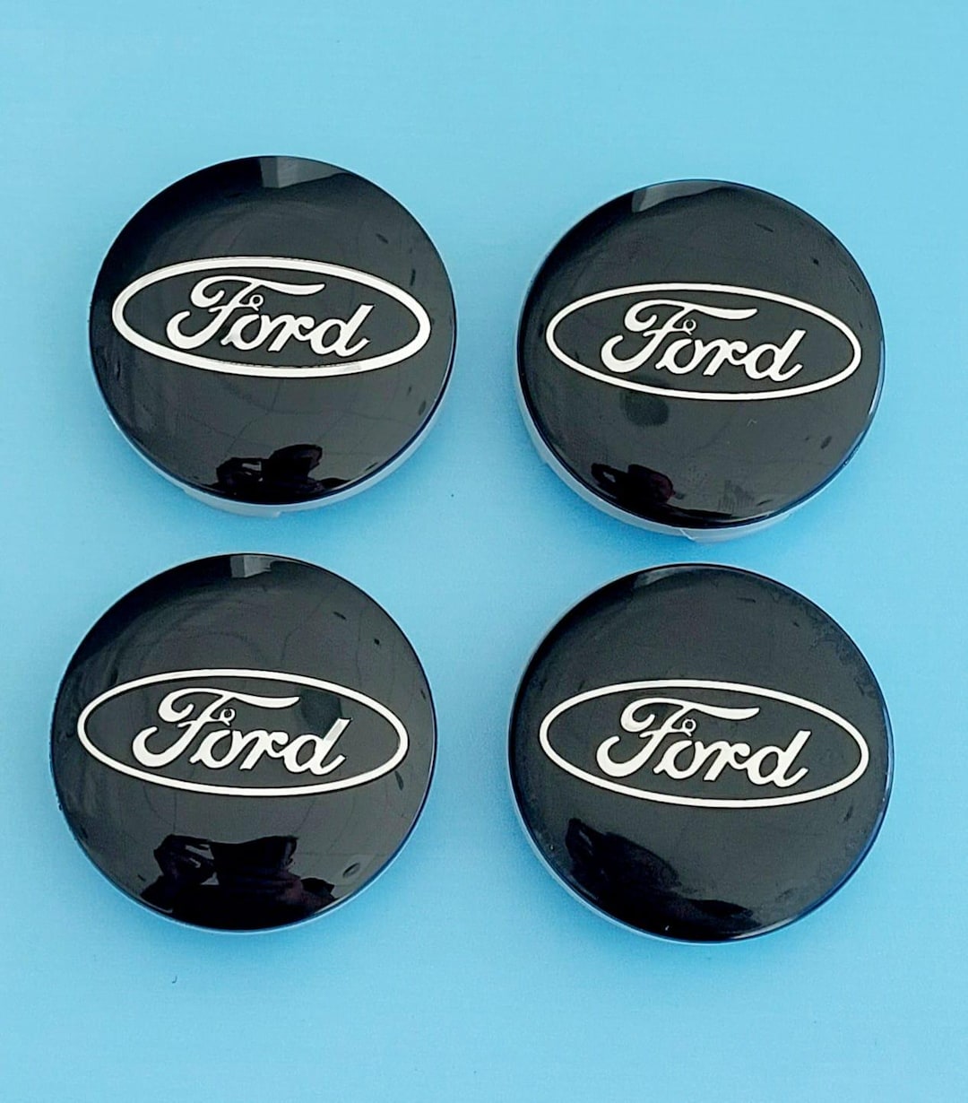54mm Premium 4pcs Black FORD Wheel Center Caps in Sizes & Wheel Cap ...
