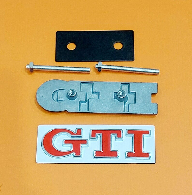 RED GTI Front Grill Badge & Rear Trunk Logo Emblem Sticker Mk5, Mk6 ...