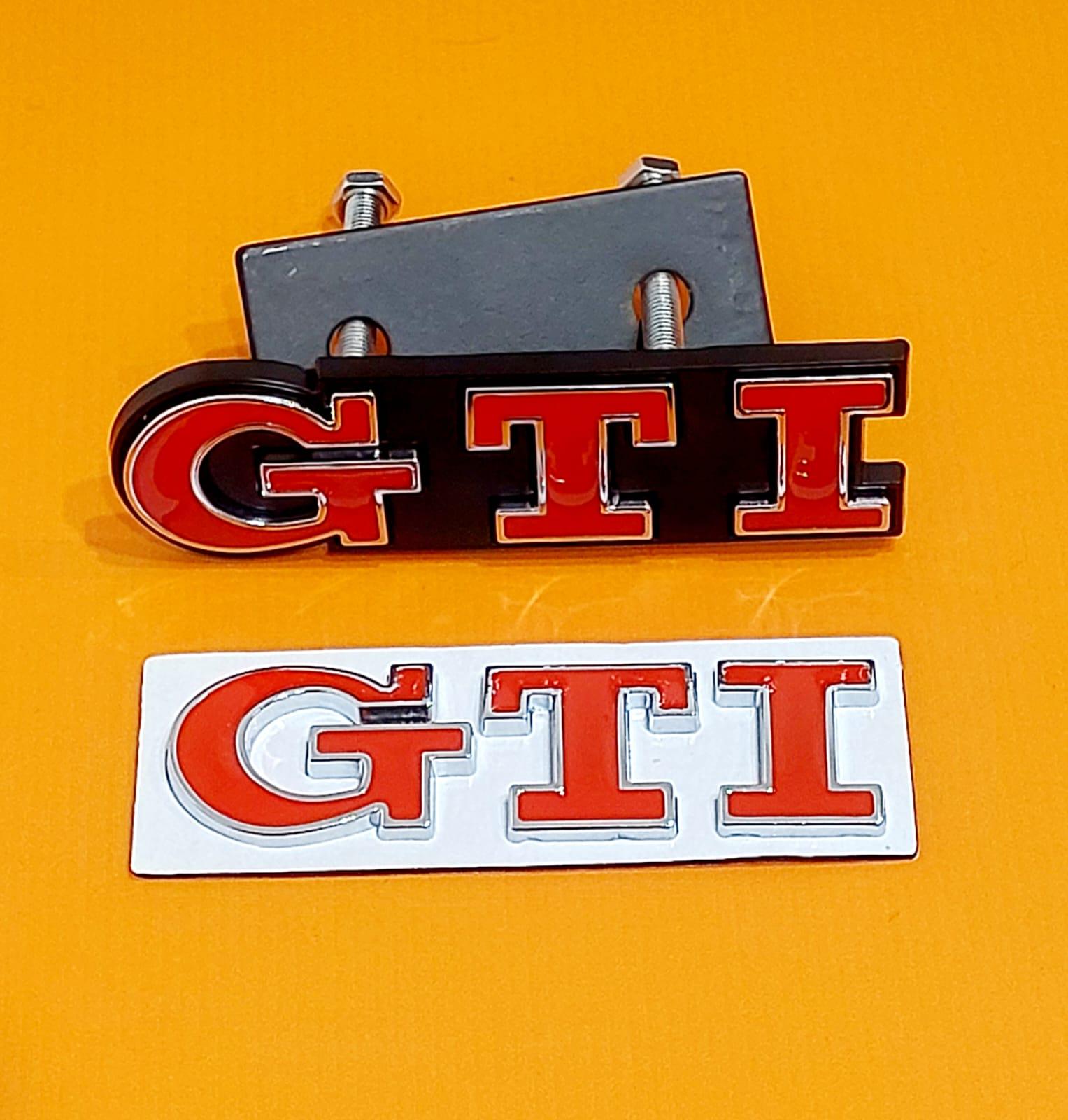 RED GTI Front Grill Badge & Rear Trunk Logo Emblem Sticker Mk5, Mk6 ...