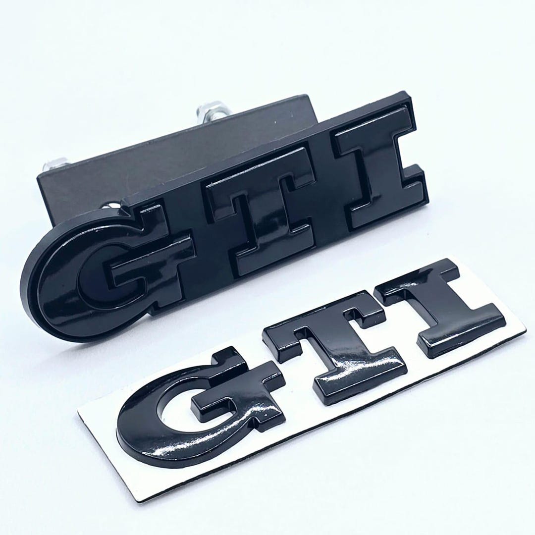 Gti Grill Badge Logo Front Grille Trunk Badge Logo Black Emblem Mk7 Mk6 ...