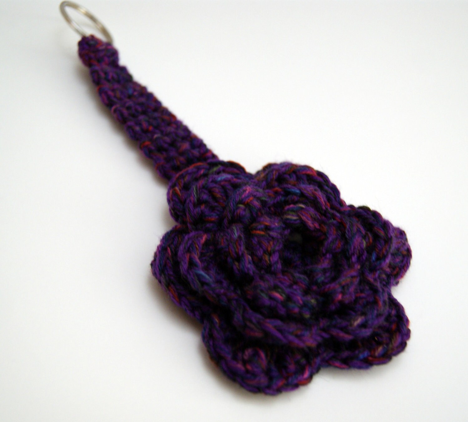 Crocheted Keychain Purple - Etsy