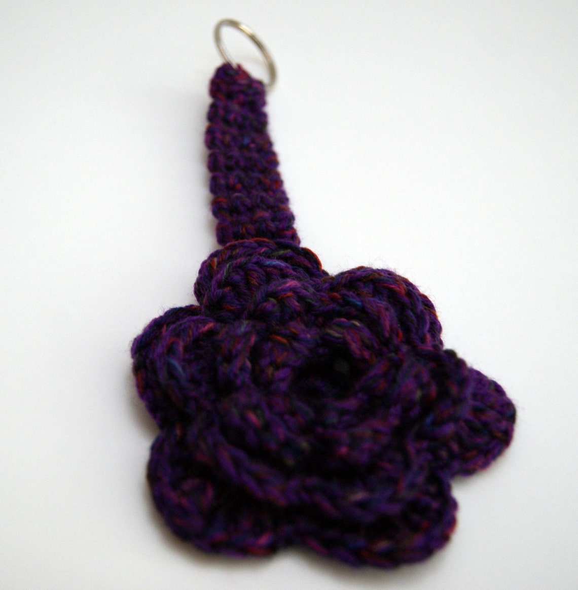 Crocheted Keychain Purple - Etsy