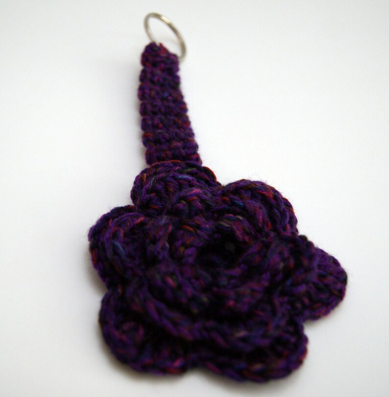 Crocheted Keychain Purple - Etsy
