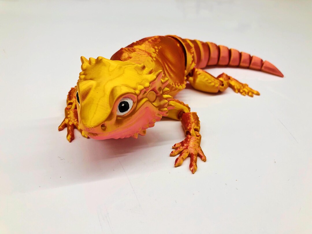 Articulated 3d Printed Bearded Dragon Fidget Toy Desk Toy Reptile Toy ...