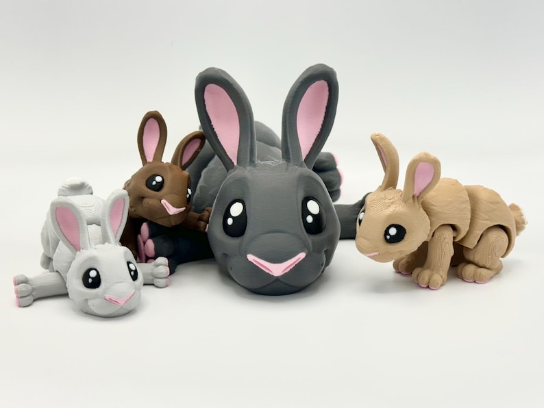 3d Printed Baby Bunnies - Rabbit Fidget - Easter Toy - Bunny Toy ...