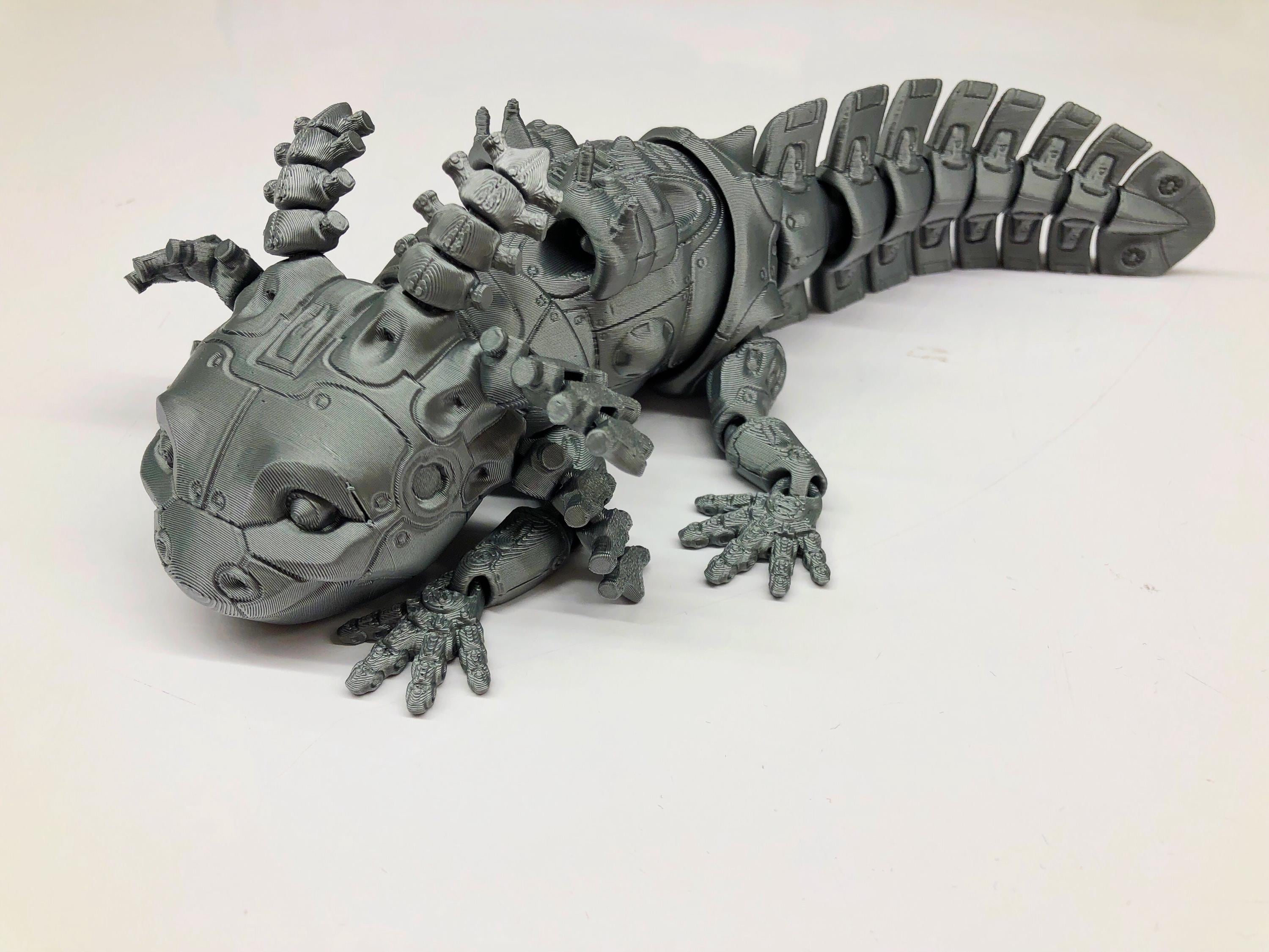 Articulated 3d Printed Robot Axolotl - Fidget Toy - Desk Toy - Axolotl ...