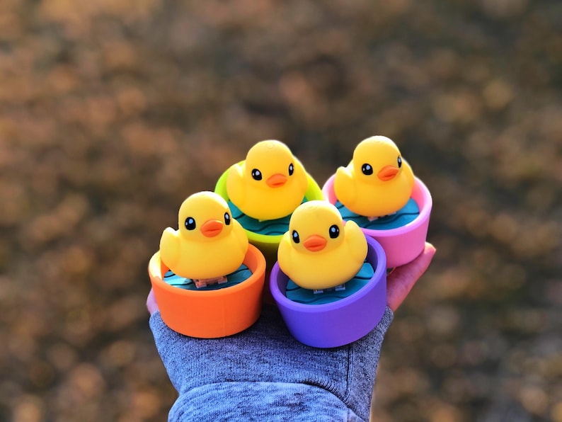 Ducky Clicker - 3d Printed - Duck in Bathtub - Birthday Favor - Duck ...