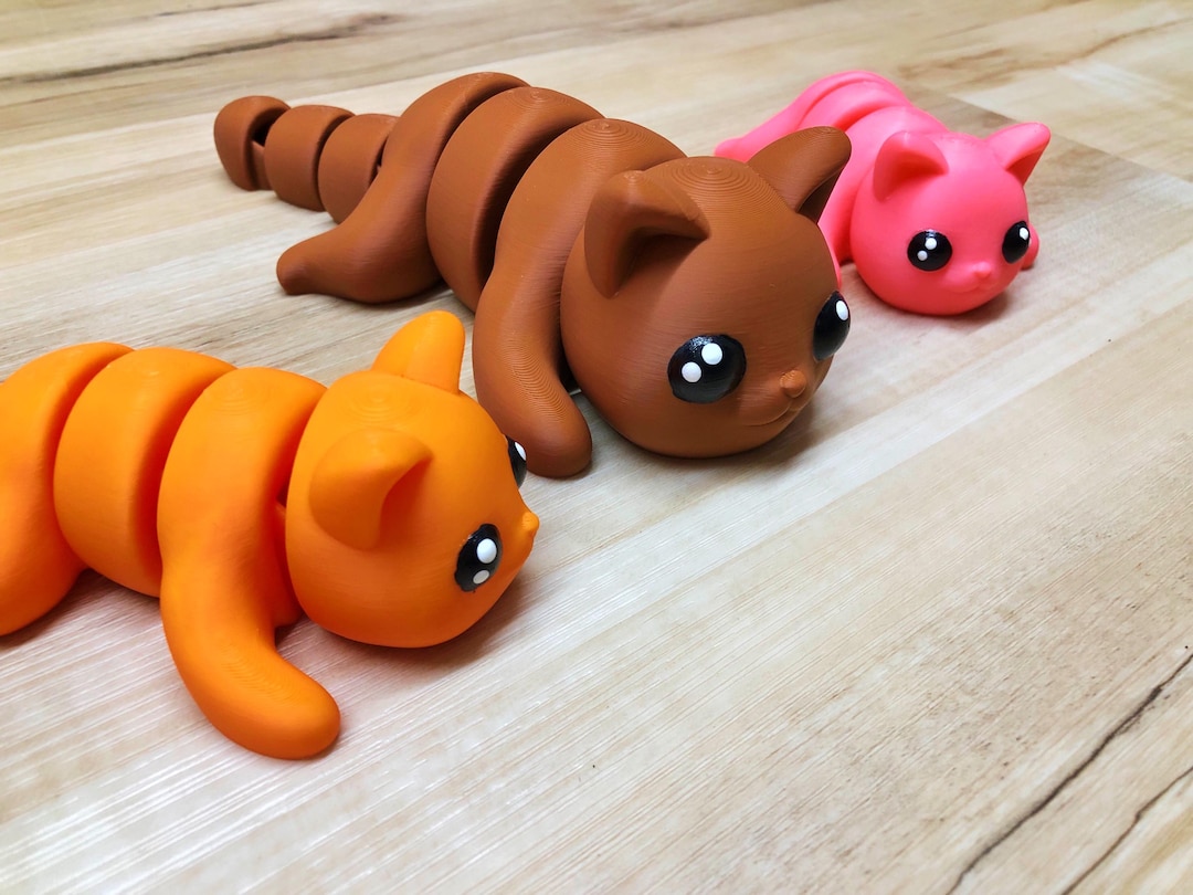 Supersized Cat Fidget Toys Desk Toy 3d Printed Cat Toy Animal Fidget ...