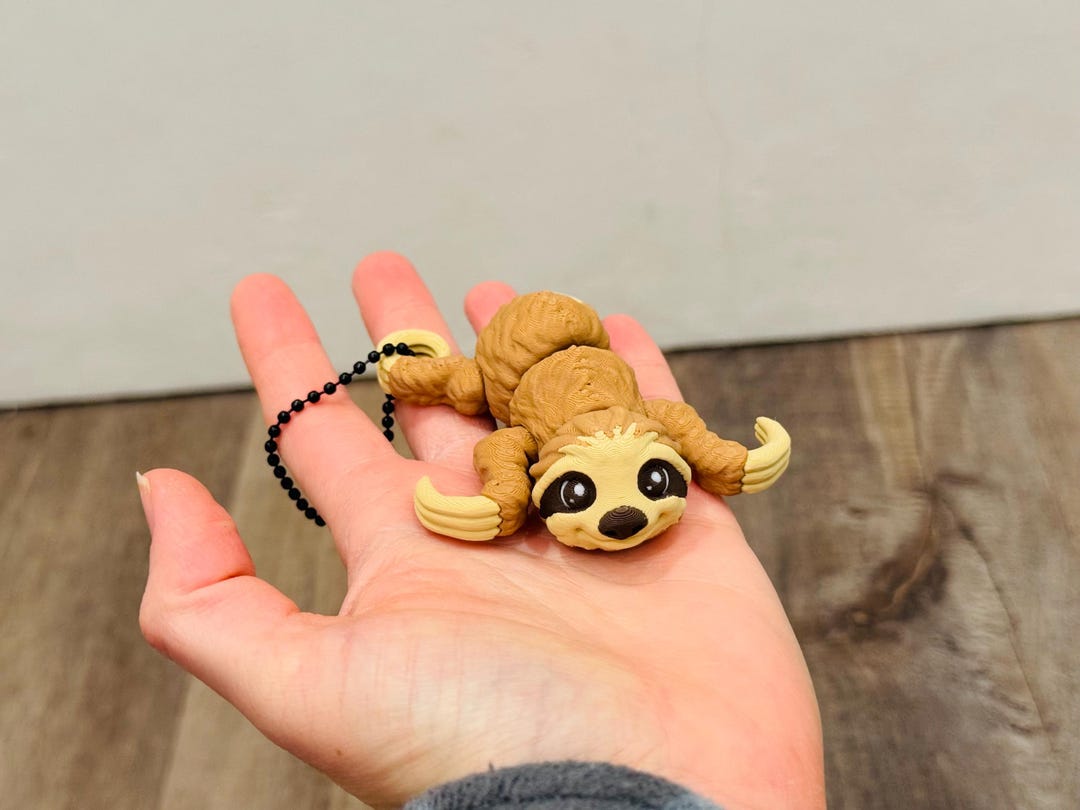 3d Printed Sloth Keychain - Sloth Party - Birthday - Lazy - Sloth ...