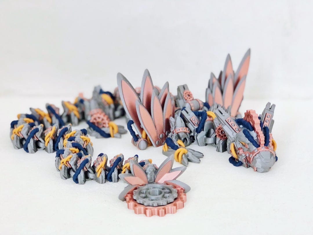 Steampunk Dragon - Cinderwing - 3d Printed Dragon - 3d Printer - Dragon ...