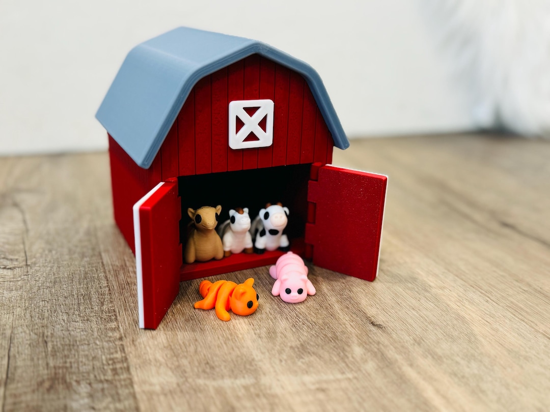 3d Printed Barn With or Without Mini Animals - Farm - Farm Birthday ...