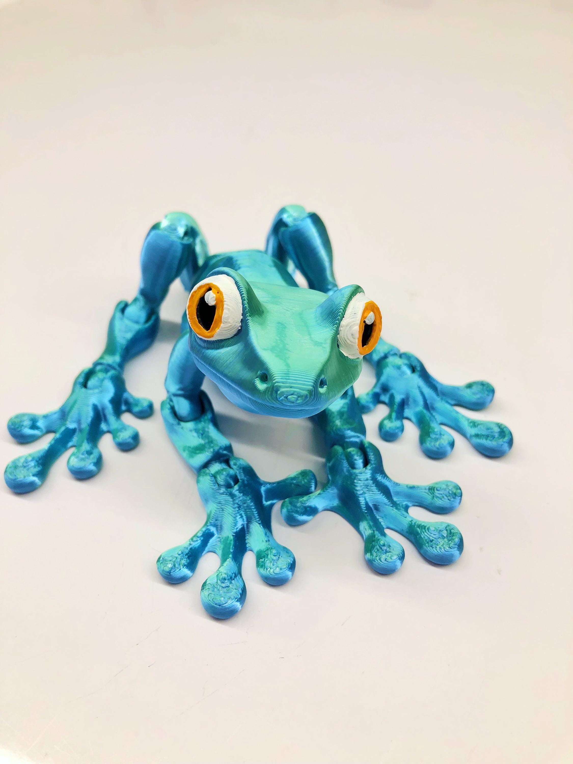 Articulated 3d Printed Tree Frog - Fidget Toy - Desk Toy - Reptile Toy ...