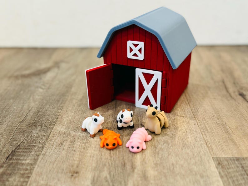 3d Printed Barn With or Without Mini Animals - Farm - Farm Birthday ...