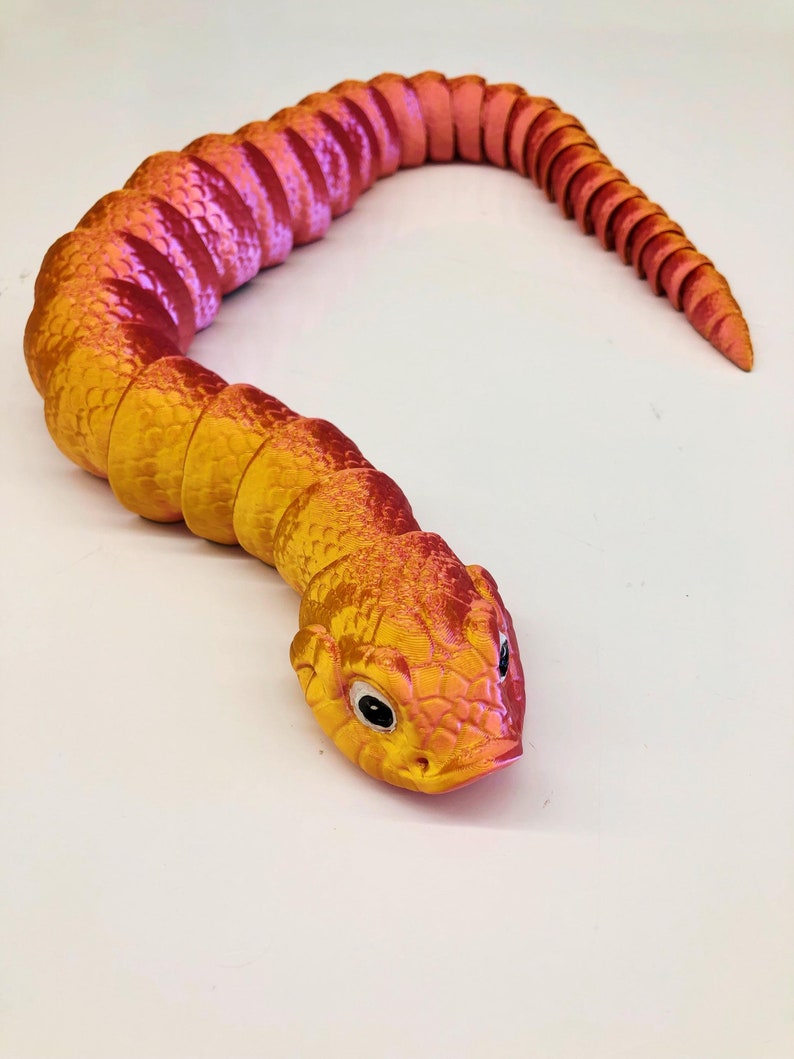 Articulated 3d Printed Hognose Snake - Fidget Toy - Desk Toy - Snake ...