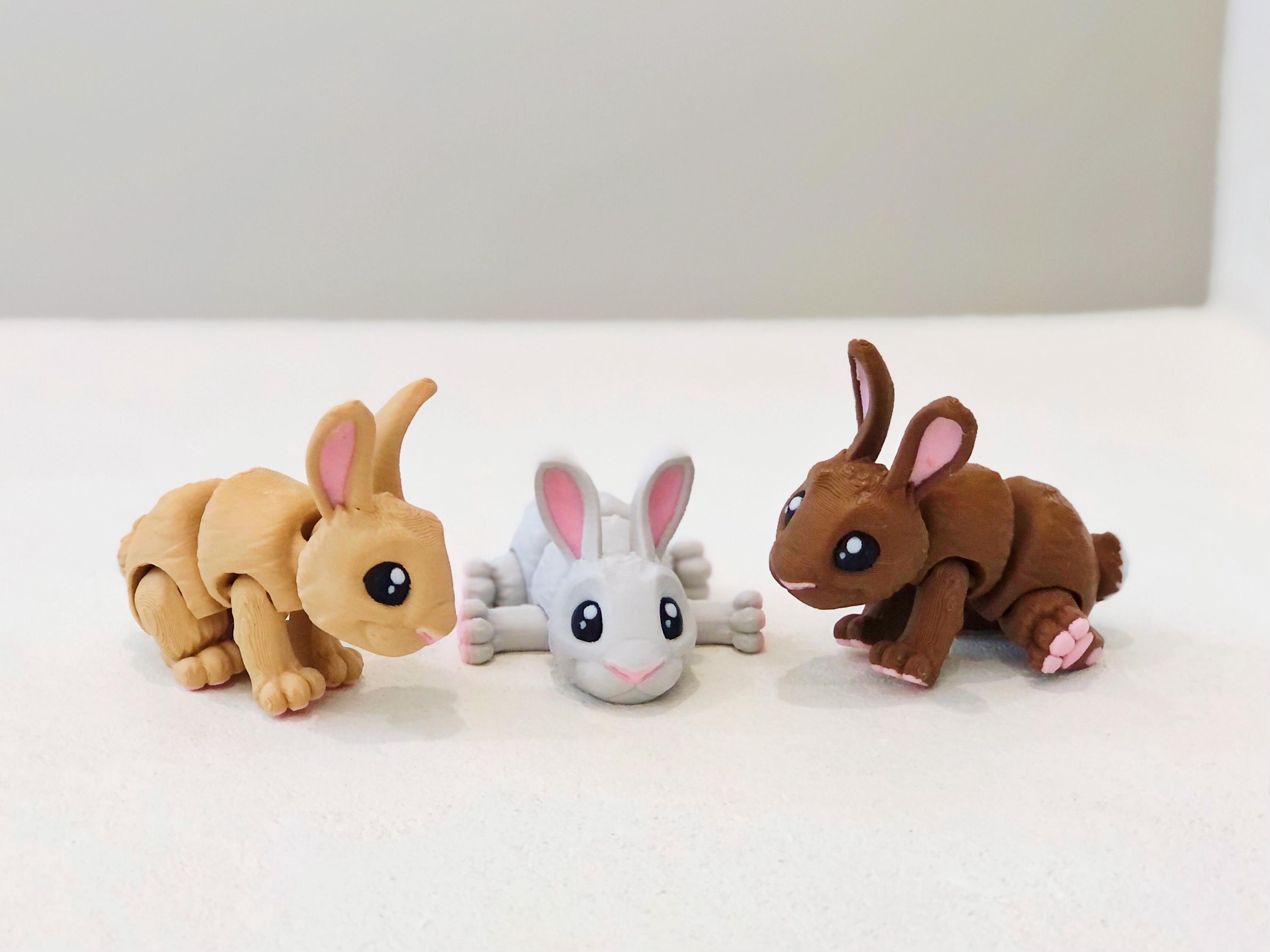3d Printed Baby Bunnies - Rabbit Fidget - Easter Toy - Bunny Toy ...
