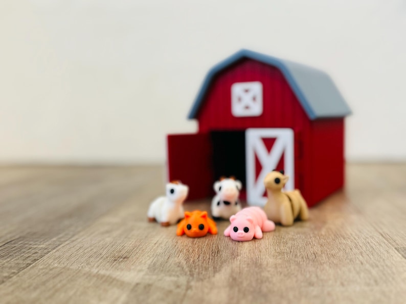 3d Printed Barn With or Without Mini Animals - Farm - Farm Birthday ...