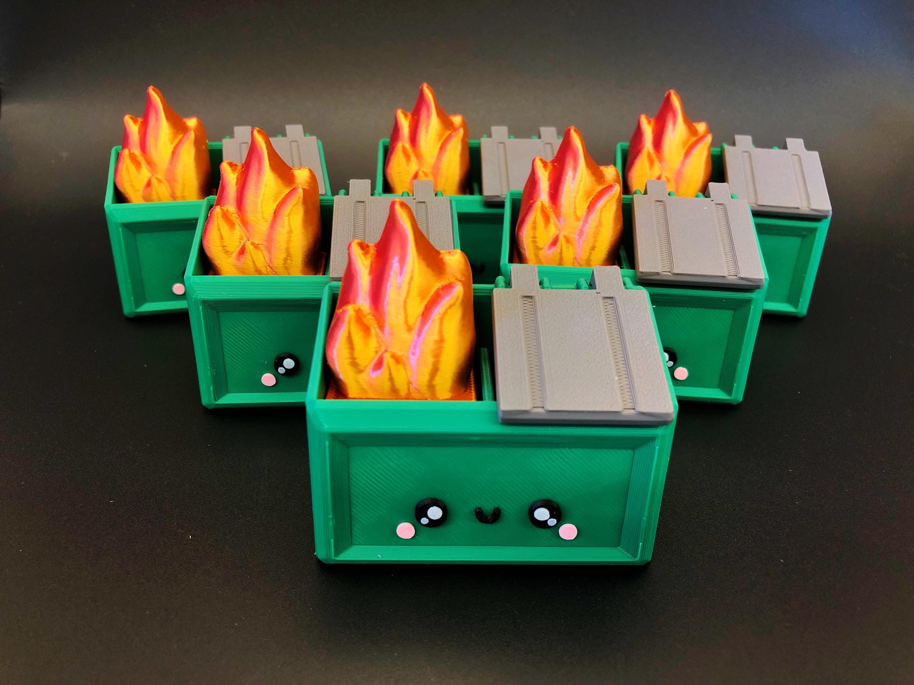 3d Printed Dumpster Fire - Fire - This is Fine - Everything is Fine ...