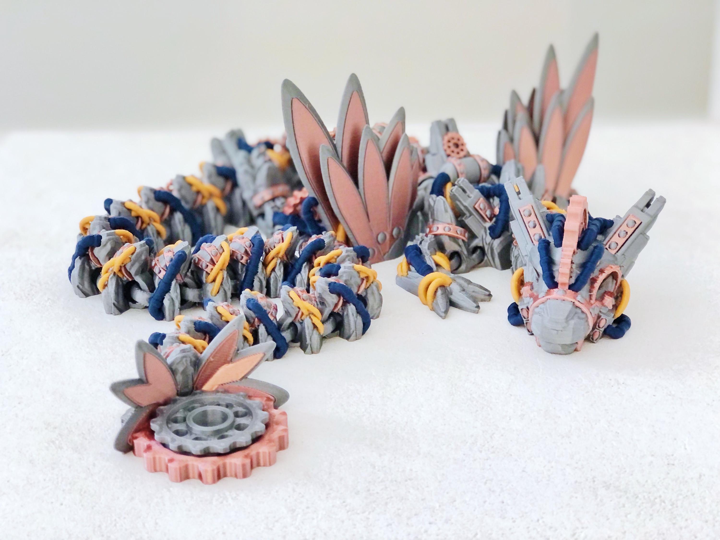 Steampunk Dragon - Cinderwing - 3d Printed Dragon - 3d Printer - Dragon ...