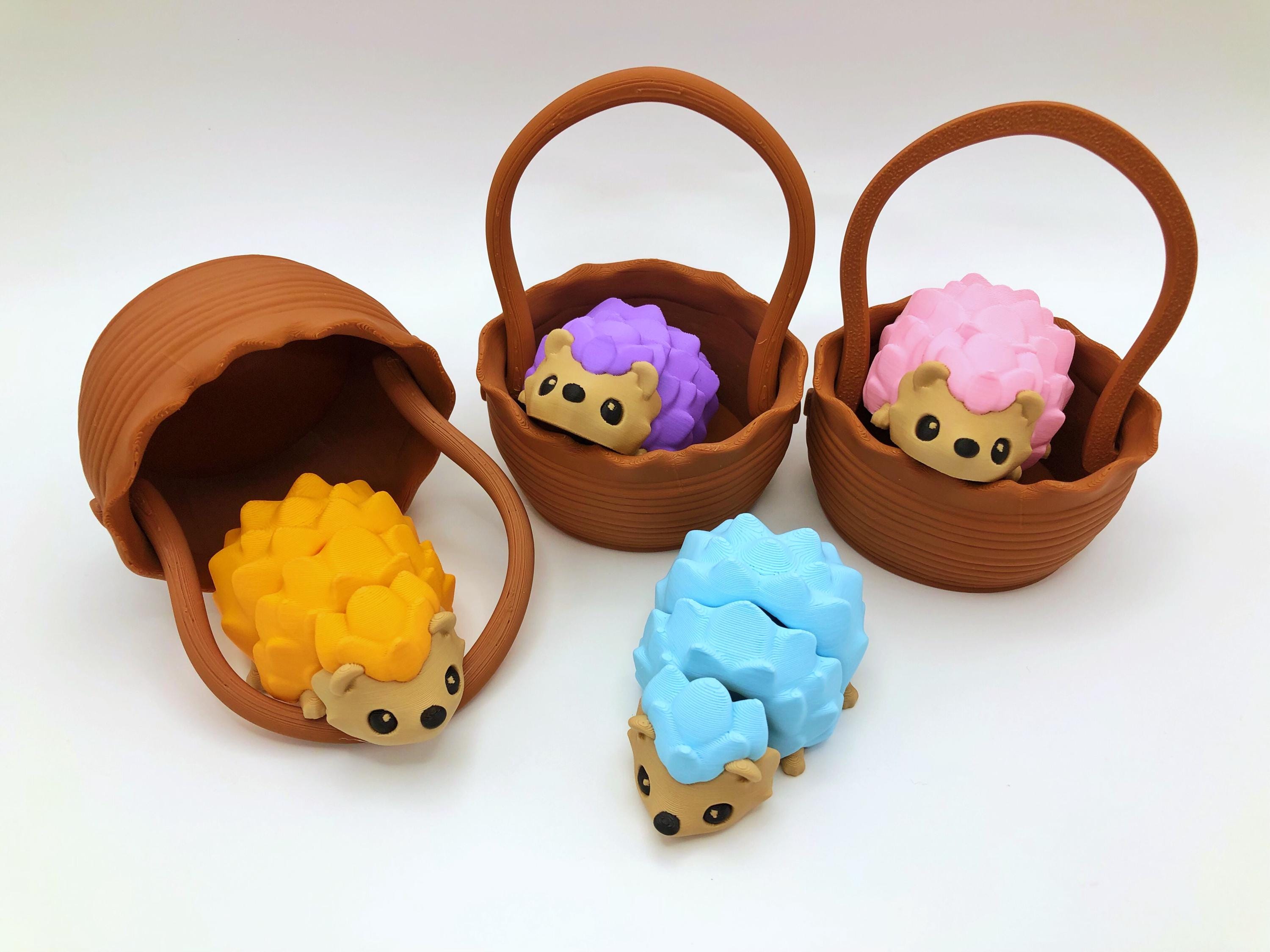 3d Printed Hedgehog With or Without Basket - Spring Fidget - Hedgehog ...