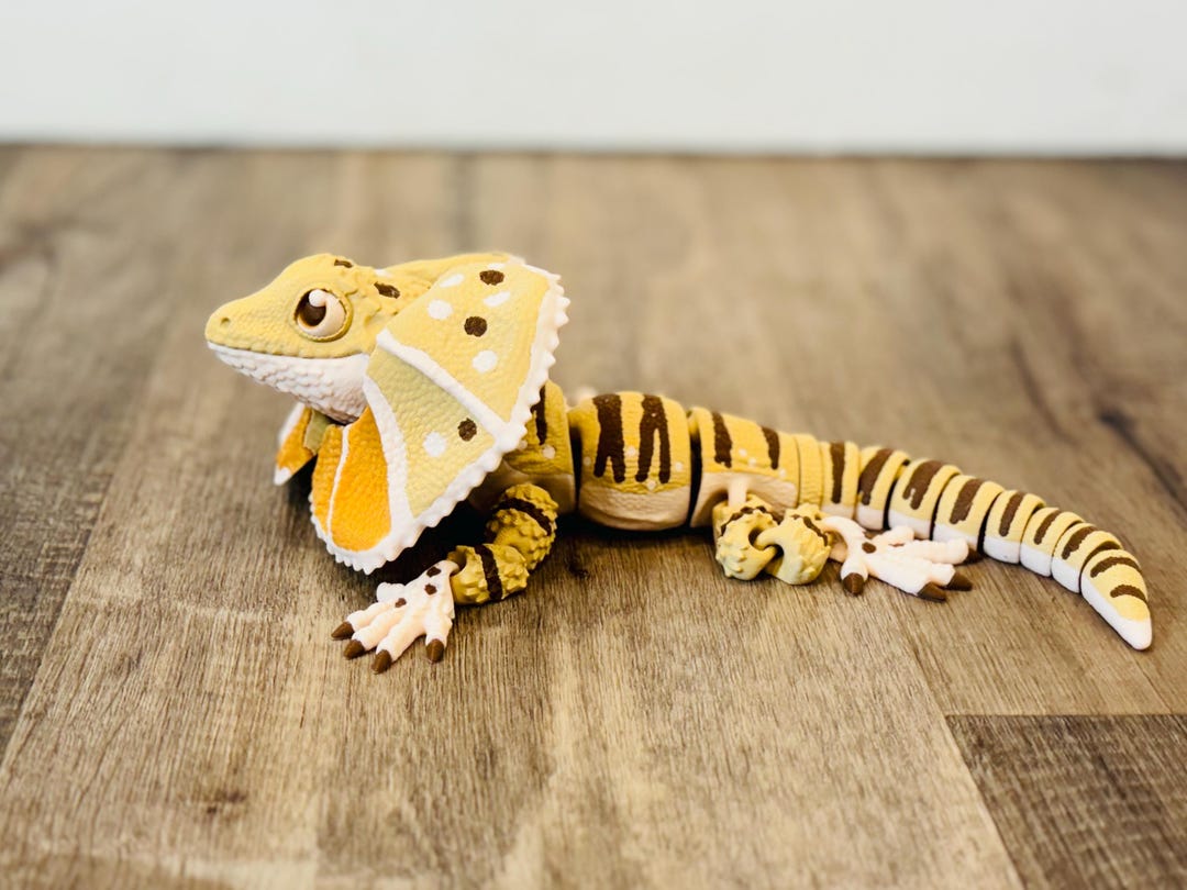 3d Printed Frilled Lizard - Reptile Birthday - Reptile Party - Reptile ...